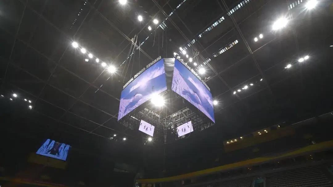 The Winter Olympics countdown, and the LED display is doing these things